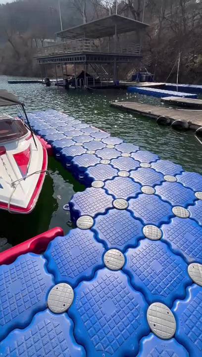 Customized OEM floating pontoon dock for sale floating dock cubes float ...