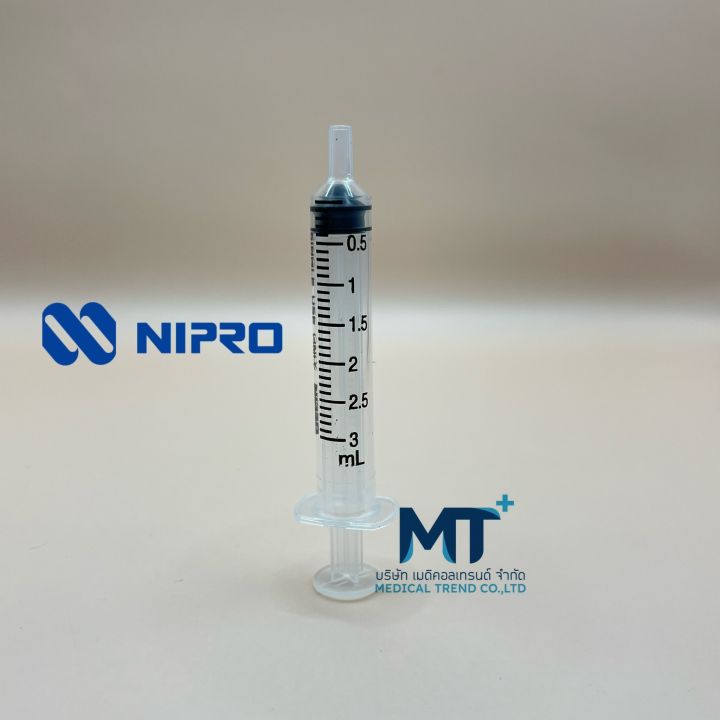 NIPRO syringe 3 ml ไซริงค์ หลอดป้อนยา กระบอกฉีดยา (10 ชิ้น) | Lazada.co.th