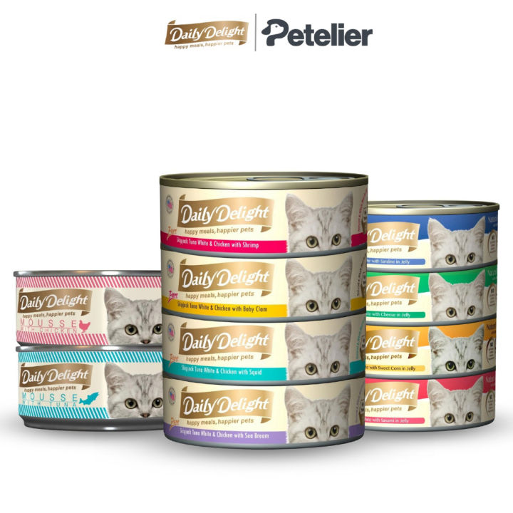 Daily Delight Pure/Jelly/Mousse Wet Cat Food in Can 80g | Lazada PH