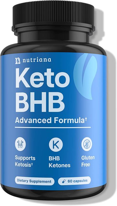 Nutriana Keto BHB Advanced Formula Dietary Supplement 60 Capsules ...