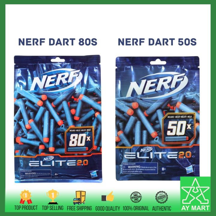 Nerf Elite 2.0 50/80 pcs Dart Bullet Refill Pack 2023 - Match All Nerf ...