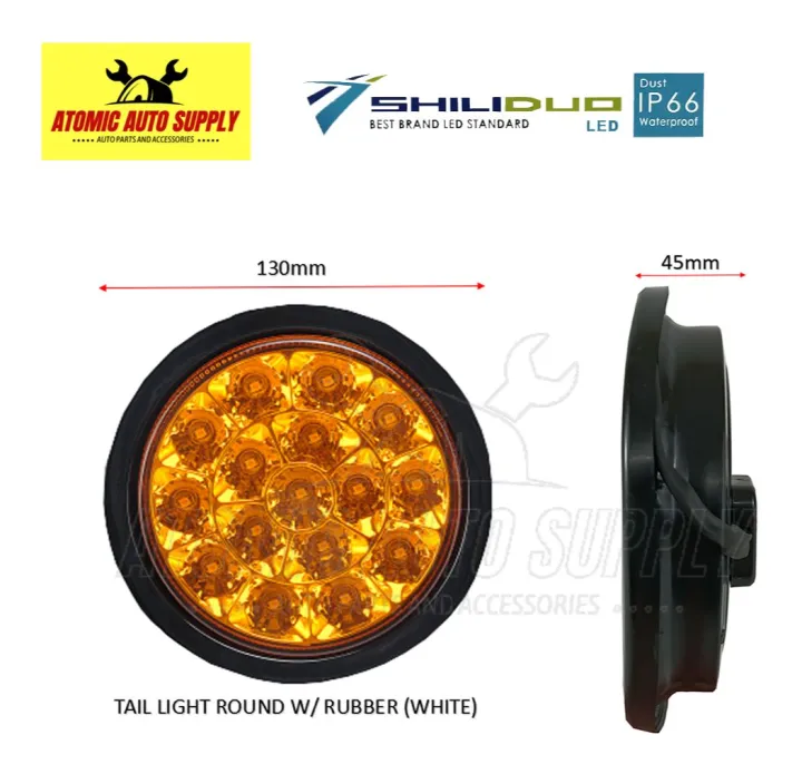 HIGH QUALITY ORIGINAL SHILIDUO BRAND LED TAIL LIGHT ROUND W/ RUBBER ...