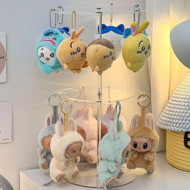 RABABY TOY Large Capacity Rotatable Labubu Display Stand Transparent ...