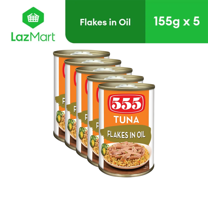 555 Tuna Flakes in Oil Healthy, High Protein, Vit A, No Preservatives ...