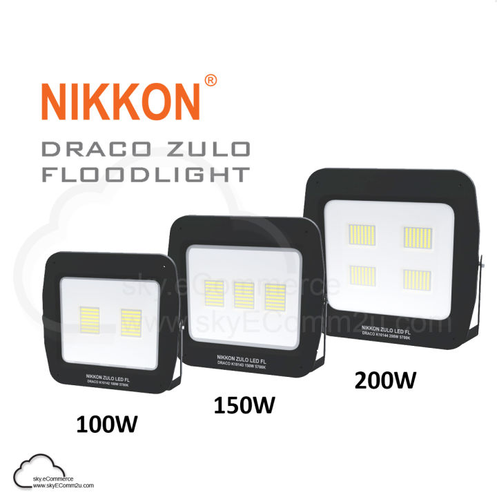 Nikkon Draco Zulo 100W 150W 200W LED Floodlight Spotlight Made in Malaysia | Lazada