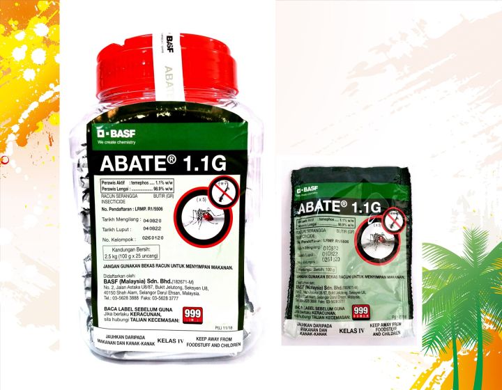 100g BASF Abate 1.1G Aedes Mosquito Larvae Killer / Pembunuh Larva ...