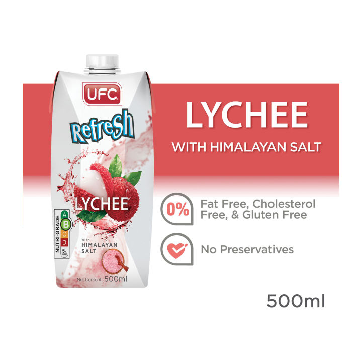 UFC Refresh Lychee Juice with Himalayan Salt 500ml | Lazada Singapore
