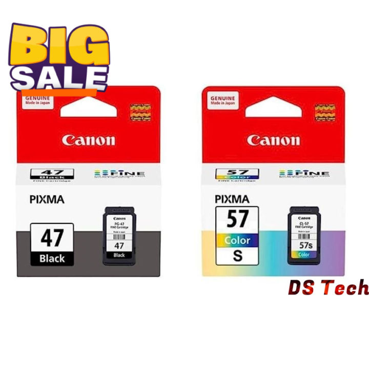 Canon PG-47 BLACK / CANON CL-57 COLOR / CANON CL-57s COLOR Original ...