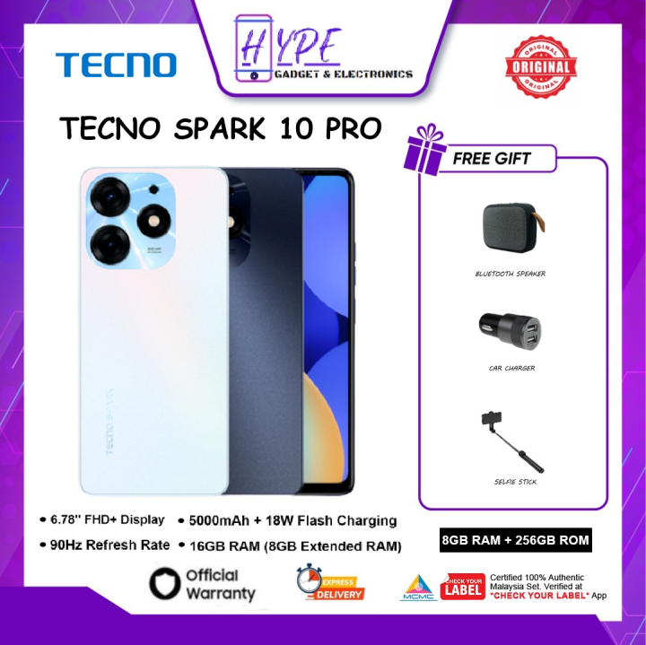 TECNO SPARK 10 PRO 4G l 8GB + 8GB Extended RAM l 32MP Ultra Clear ...