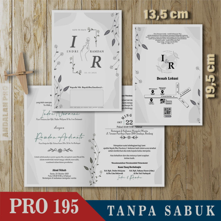 (100 PCS) PRO 195 Jasmine Lipat 2Simple - Cetak Undangan Color ...