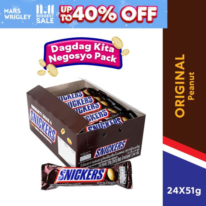 SNICKERS® Classic Chocolate Bar 51g Dagdag Kita Negosyo Wholesale ...