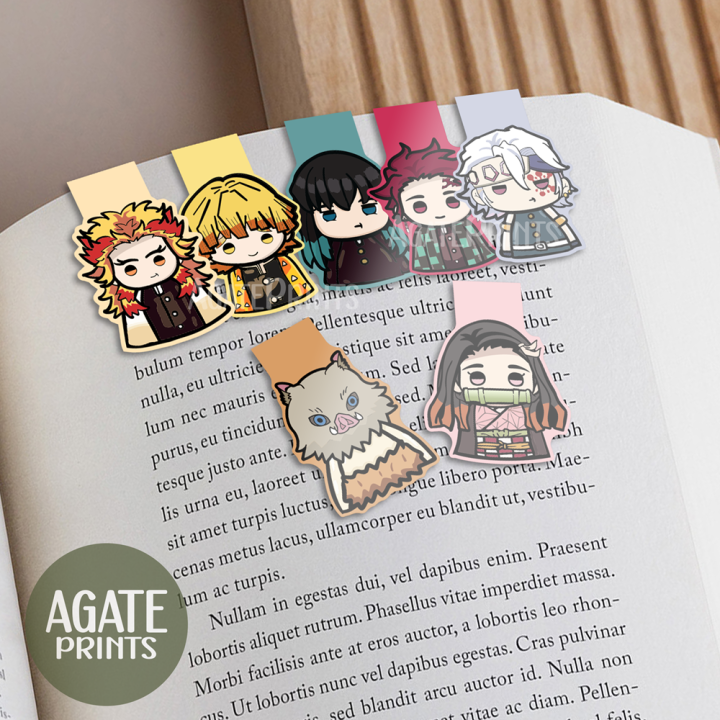 Demon Slayer Chibi Magnetic Bookmark | Nezuko Tanjiro Zenitsu Uzui ...