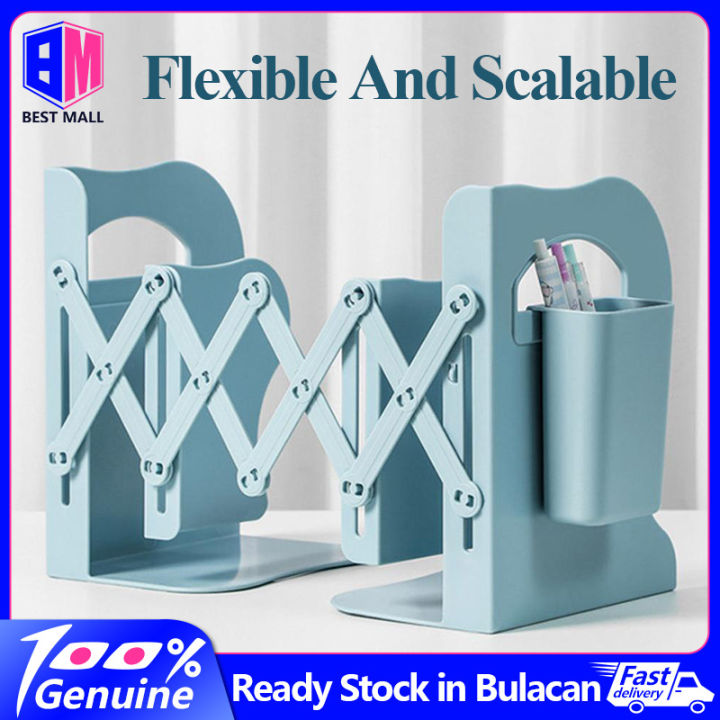 [🇵🇭 Stockandcod] Integrated Desktop Book Storage Rack With Retractable Pen Holder And Bookshelf