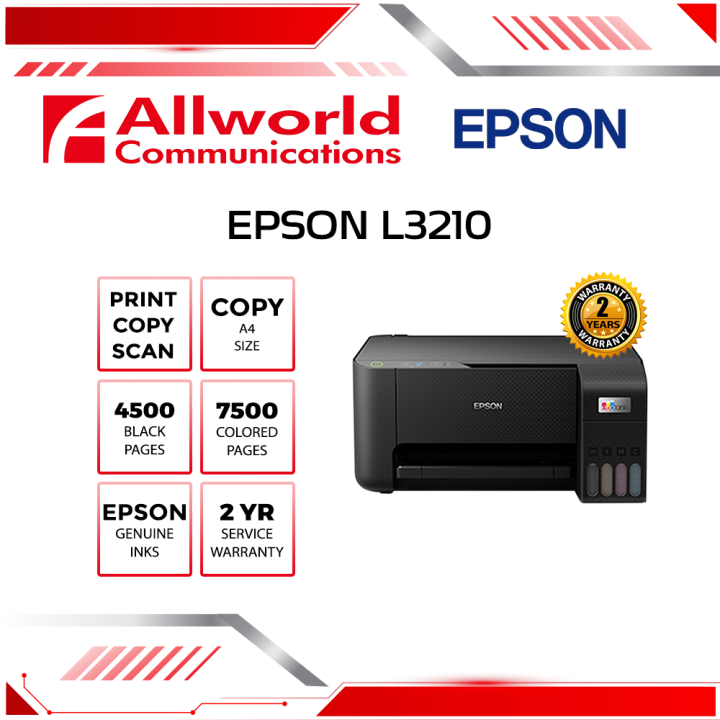 Epson EcoTank L3210 A4 All-in-One Ink Tank Printer | Lazada PH