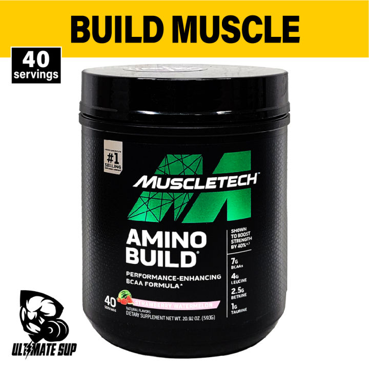 Muscletech Amino Build, BCAA, Amino Acid + Electrolyte Powder, Support ...