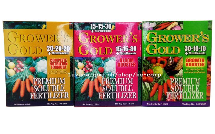 Grower's Gold 1kg with MicroElements Premium Soluble Fertilizer for ...