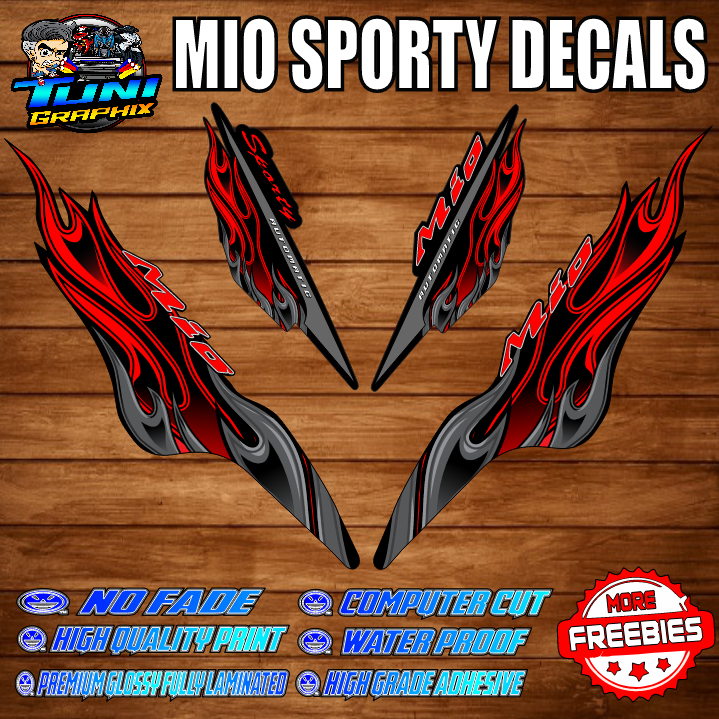 MIO Sporty Modern Fire Tribal Stock Decals | Lazada PH