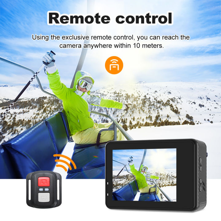 Action Camera 5K 4K60FPS EIS Wi-Fi Dual Screen 170D 2.0 Inch Touch ...
