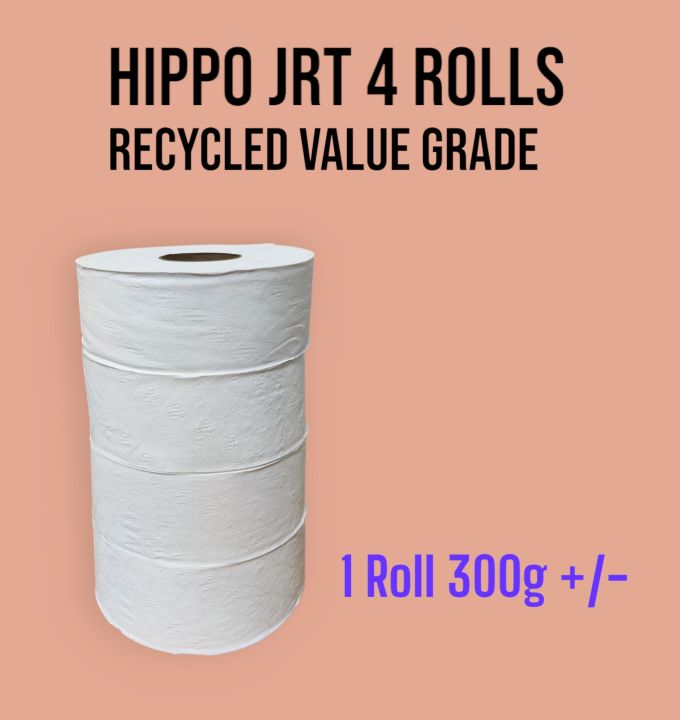 Hippo Jumbo Roll Tissue JRT 4 Rolls Recycled Value Quality | Lazada