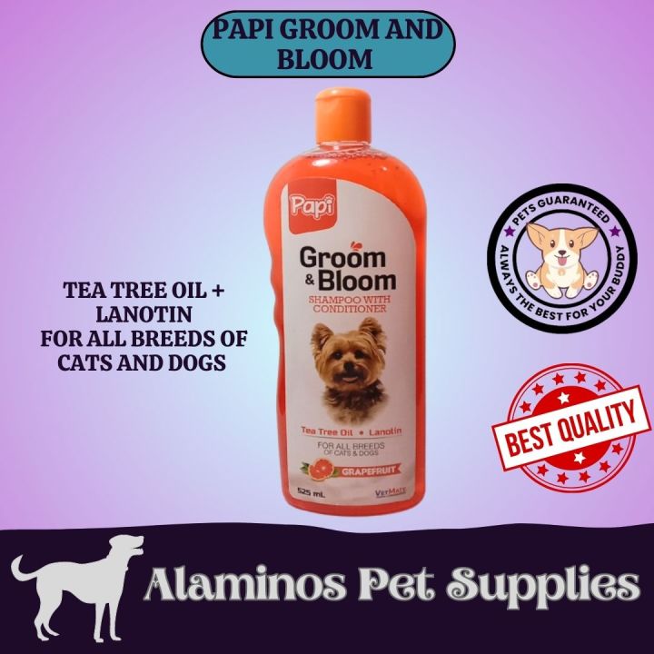 [APS] 1pc PAPI Groom and Bloom Shampoo with Conditioner 525ml Pet ...