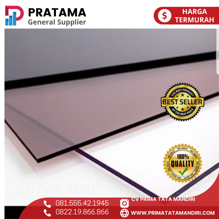 atap polycarbonat tembus cahaya solarflat atap Solartuff solid 1.2mm x ...