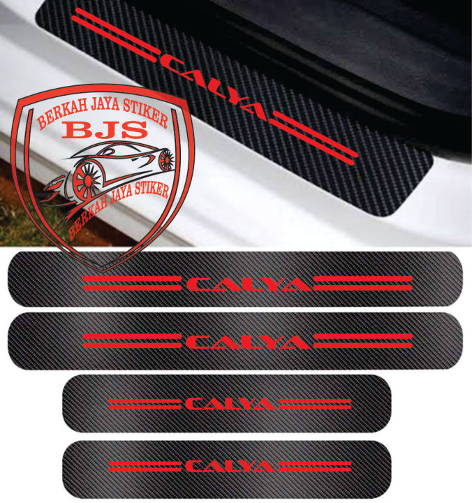 NEW Sticker stiker mobil calya stiker karbon 3d pengaman pijakan mobil ...