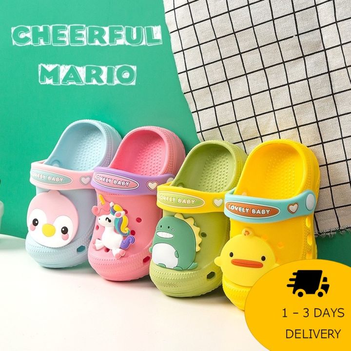 Bebby Home Kasut Budak Unisex 1-8Y Sandal Kids Non-slip Slippers Rubber ...