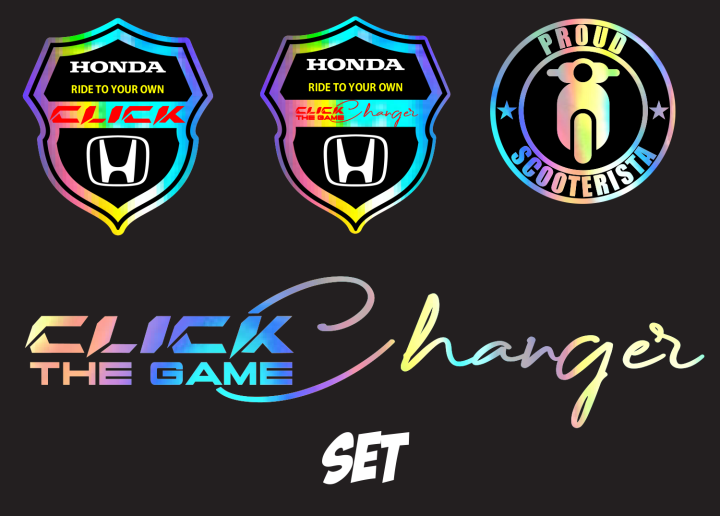 Honda Click The Game Changer Sticker Decal Set For Motorcycle Helmet ...
