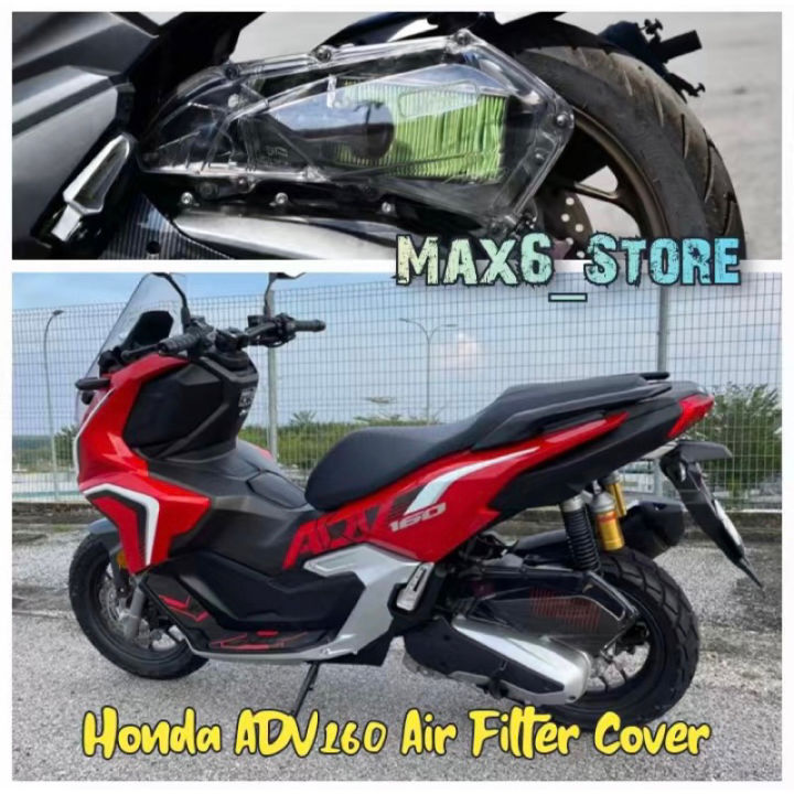 Honda ADV160 Air Filter Cover Airbox Carbon Honeycomb Smoke ADV Kotak ...