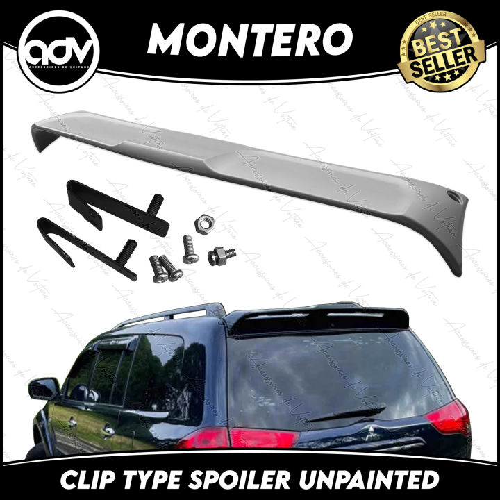 Mitsubishi Montero 2009-2015 Rear Trunk Spoiler Clip Type (Unpainted ...
