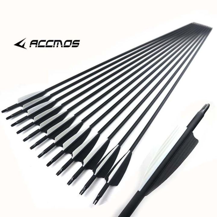 Arrows and Bows Beginner Practice Arrows 7.8mm Mixed Carbon Arrow Black ...
