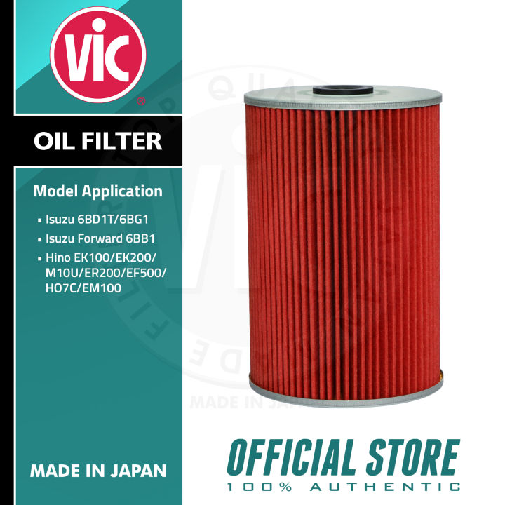 VIC Oil Filter O-611 for Isuzu 6BD1T/6BG1 Isuzu Forward 6BB1, Hino ...