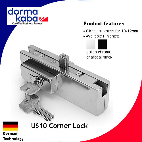 Dormakaba US10 Glass Corner Lock, Glass Door Lock | Lazada Singapore