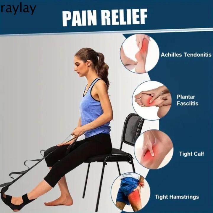 RAYLAY พร้อมห่วงข้อเท้า เข็มขัดยืดโยคะ การยืดกล้ามเนื้อ โพลีเอสเตอร์ ...