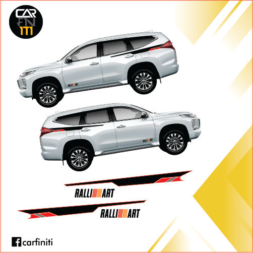 Mitsubishi Montero sport Weatherproof Car Decals Cut out Vinyl Sticker ...