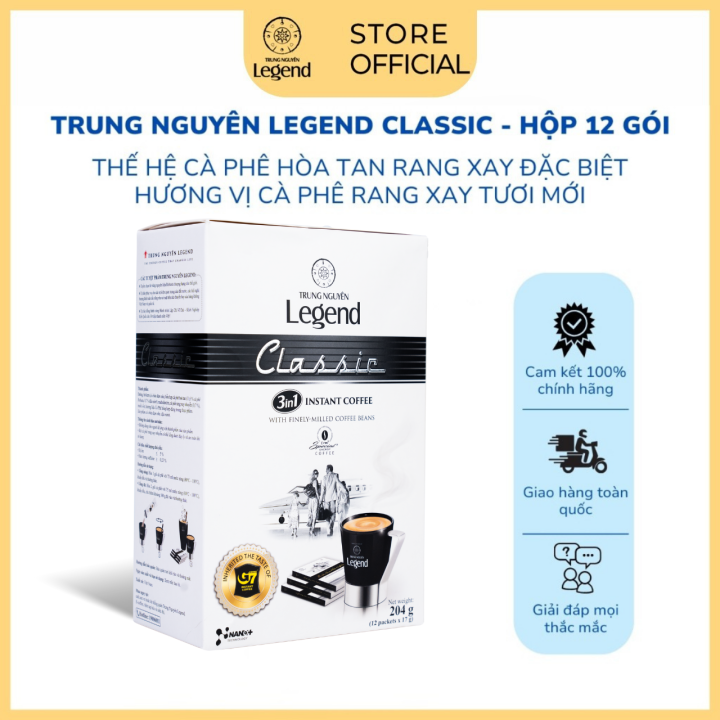 Trung Nguyên Legend Classic Cà Phê Hòa Tan – Hộp 12 Gói – Cà Phê Sữa ...