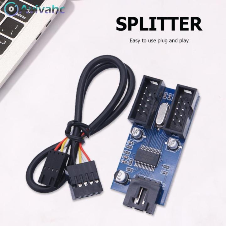 Desktop Computer Motherboard 9Pin USB Header Splitter 1 to 2/4 Female ...