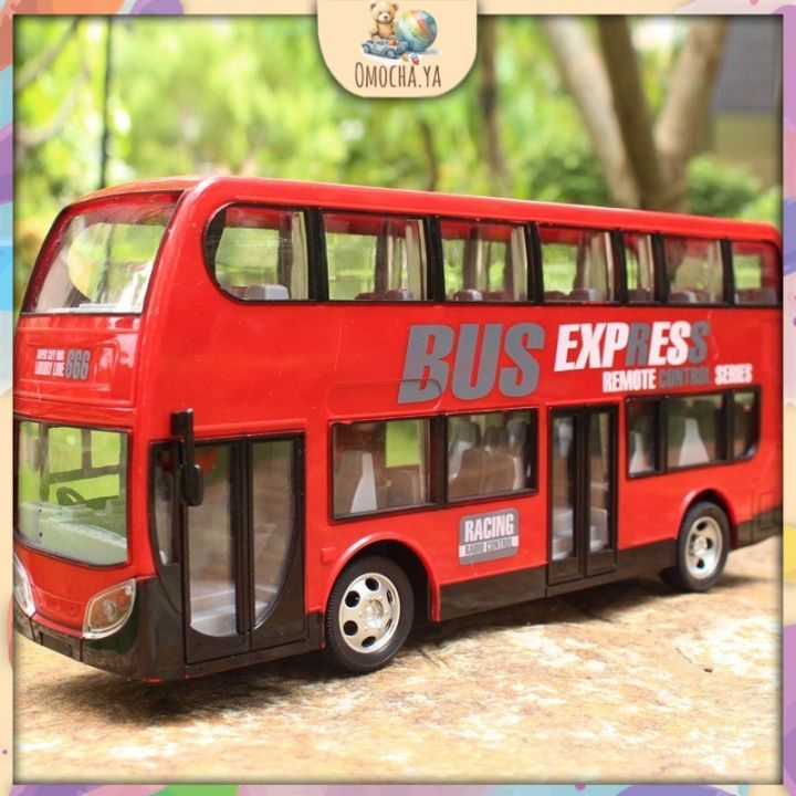 RC Tour Bus Model Toys Remote Control Bus Double Layer with Light ...