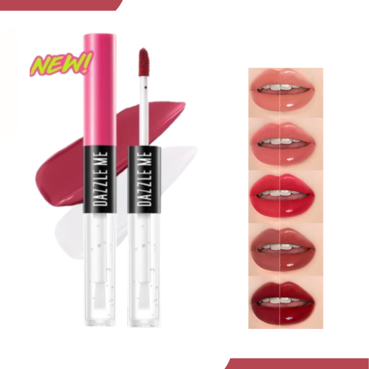 Dazzle Me Matte & Gloss Lip Cream Duo 2in1 Lip Cream | Lazada Indonesia