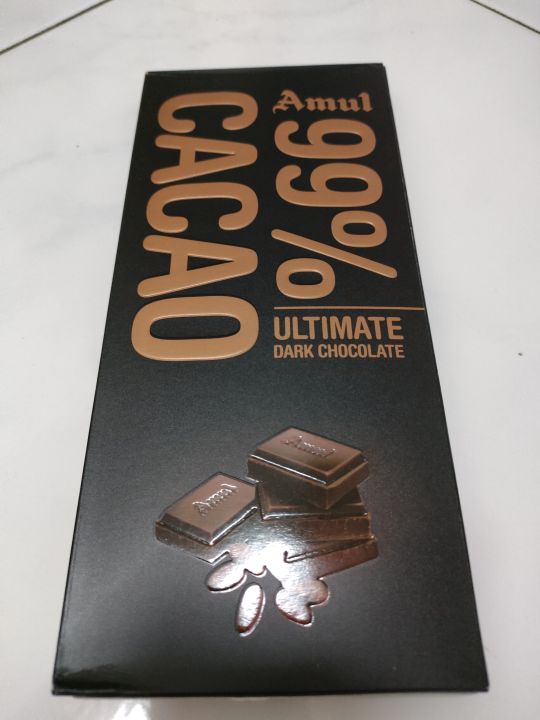 Amul 99% Cacao Ultimate Dark Chocolate | Lazada