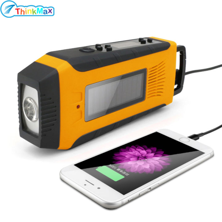 Emergency Radio With 2000mAh Battery Backup Portable Power Bank AM/FM ...