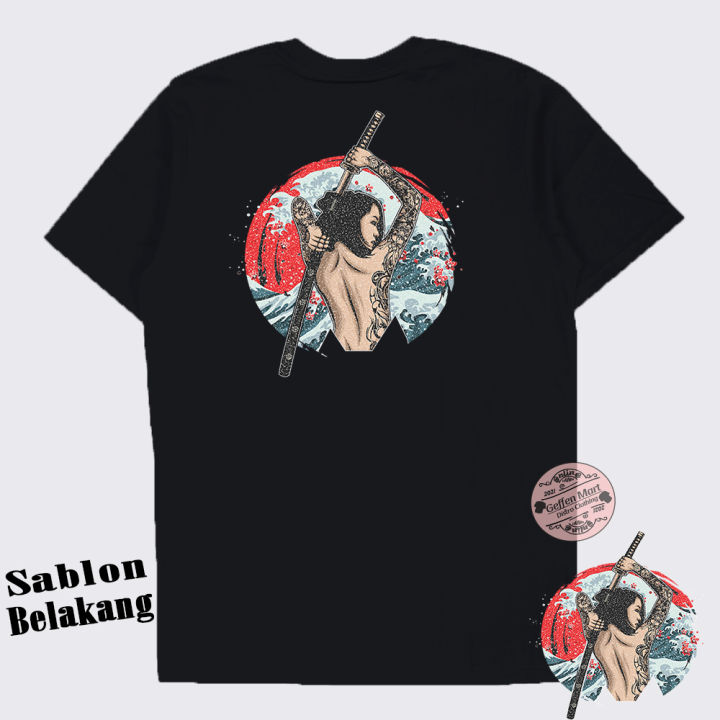 Baju Kaos Distro Samurai Jepang Katun Combed Warna Premium Over Sizse ... Baju Kaos Distro Samurai Jepang Katun Combed Warna Premium Over Sizse ...