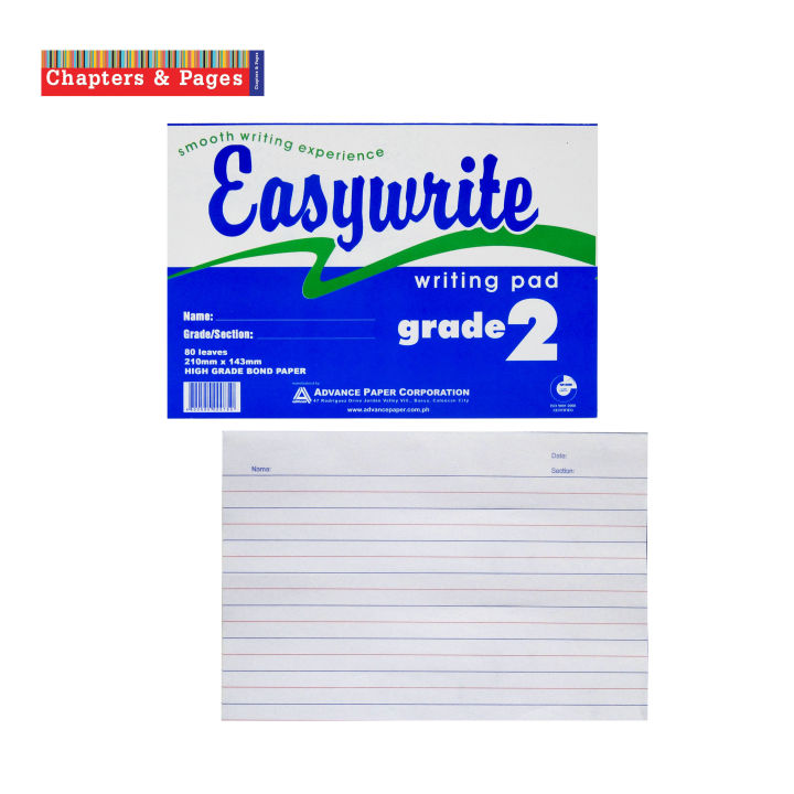Paper Pad Easy Write Grade 2 by 2's | Lazada PH