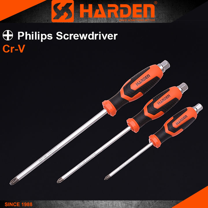 Harden PH1 X 100mm-PH3 X 200mm PHILIPS SCREWDRIVER Professional Screw ...