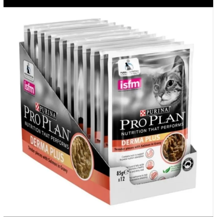 (12Pcs) Proplan Pouch Derma Plus 85G/ Pro Plan Sachet Derma Plus ...