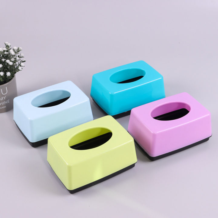 Tissue Paper Holder Plastic Facial Tissue Box Cover Slide-Out Bottom ...