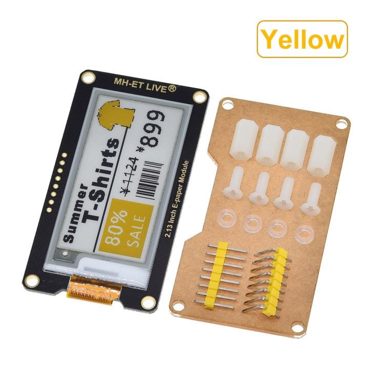 2.13" 2.13 Inch Epaper Module E-paper E-Ink EInk Display Screen SPI Support For Arduino UNO ...