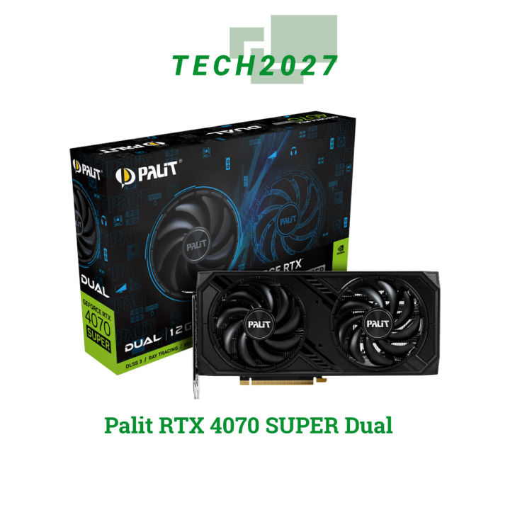 100% Genuine GeForce PALIT RTX 4070 SUPER Dual 12GB Graphics Cards ...