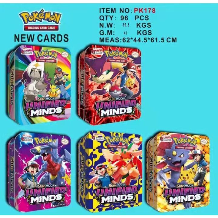 eric toys sun&moon pokemon trading card game in iron box(random ...