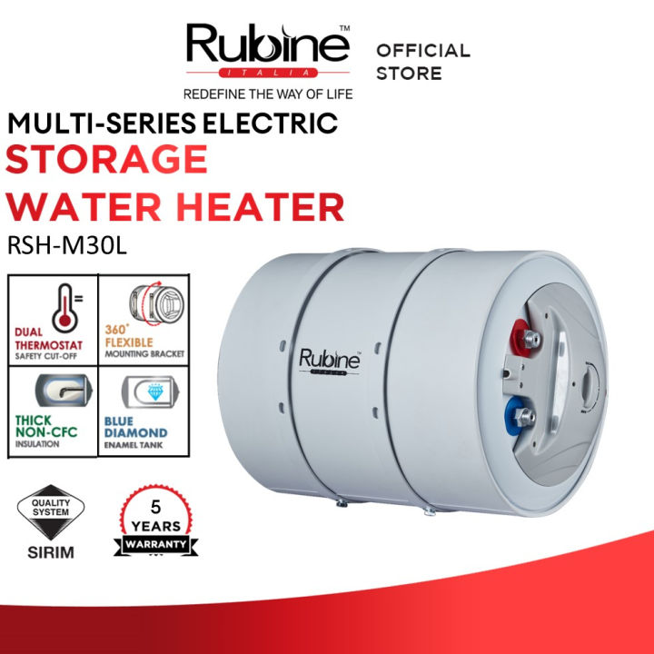 RUBINE Multi-Series RSH-M30L Electric Storage Water Heater (30L) | Lazada